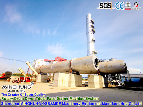 OSB MDF HDF Line Manufacturer: Single-Channel Rotary Drum Roller Dryer ...