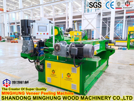 Plantation Wood Spindleless Peeling Machine - SHANDONG MINGHUNG WOOD ...