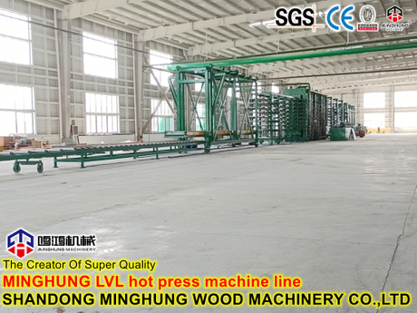 Laminated Veneer Lumber plywood hot pressing process - SHANDONG ...