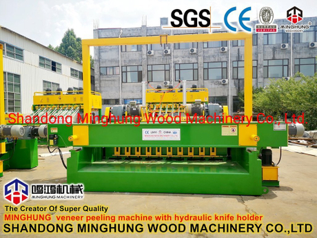 Woodworking Wood Log Veneer Peeling Machinery with Hydraulic Knife ...